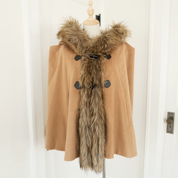 Roccobarocco | Jackets & Coats | Roccobarocco Faux Fur Trimmed Hooded ...